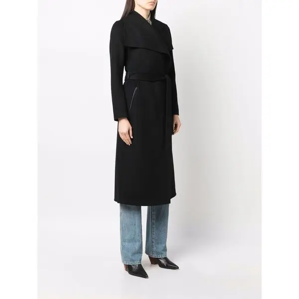 Mackage Belted Long Coat - Black