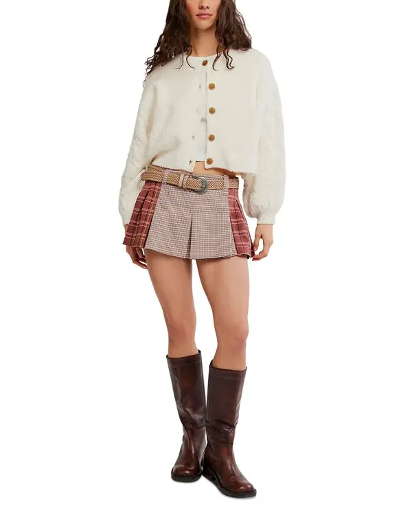 Free People Sherry Pleated Mini Skirt