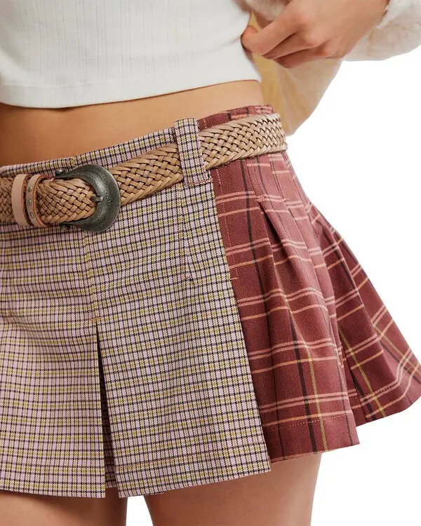 Free People Sherry Pleated Mini Skirt