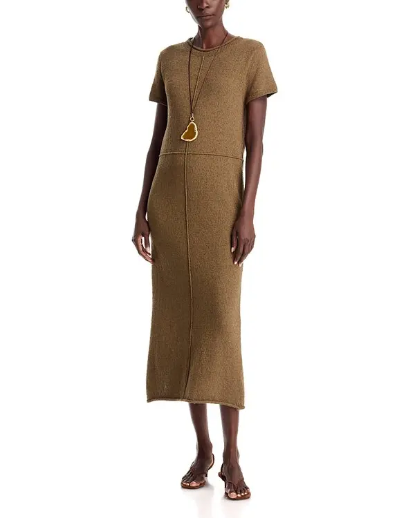 A.REN Blythe Cotton Blend Short Sleeve Midi Dress