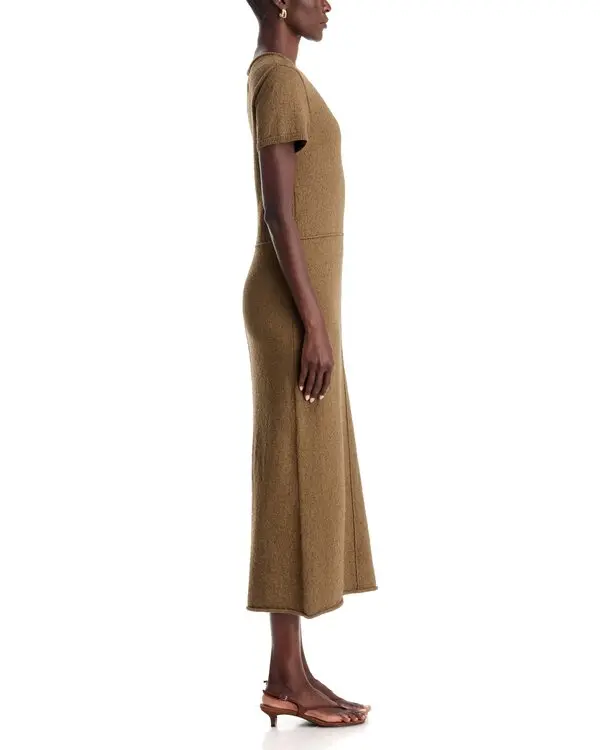 A.REN Blythe Cotton Blend Short Sleeve Midi Dress