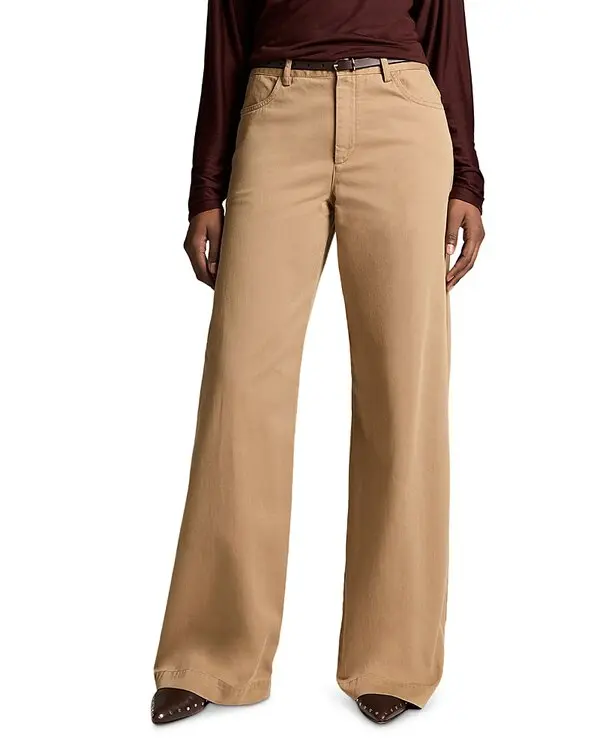 Vince Washed Cotton Wide Leg Pants