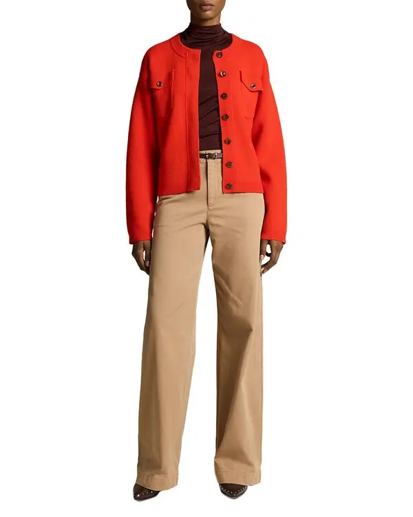 Vince Washed Cotton Wide Leg Pants