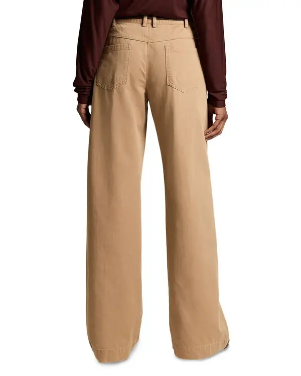 Vince Washed Cotton Wide Leg Pants