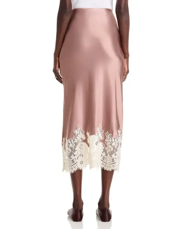 A.REN Celeste Contrast Lace Midi Skirt