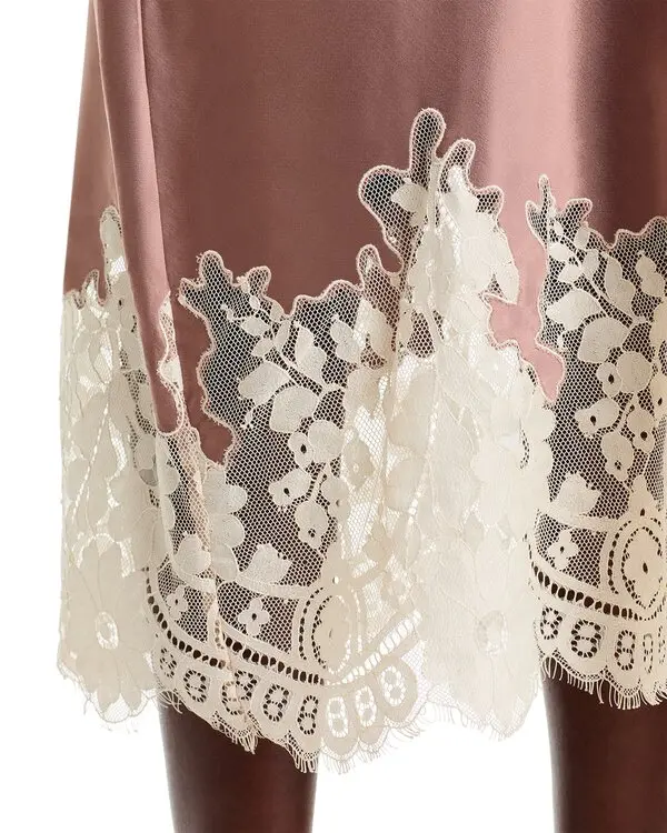 A.REN Celeste Contrast Lace Midi Skirt