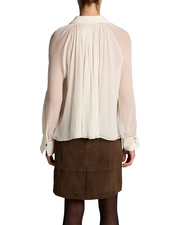 Vince Sheer Gathered Blouse