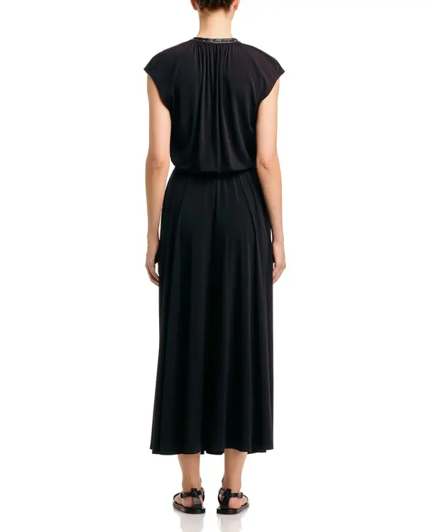 Vince Stud Trim Cap Sleeve Maxi Dress