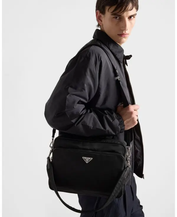 Prada Re-nylon And Saffiano Leather Shoulder Bag