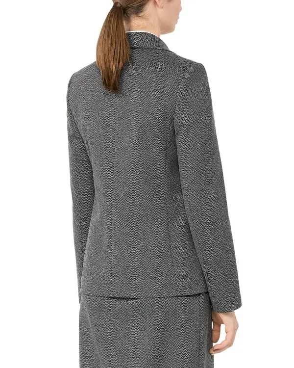 Max Mara Chevron Knit Blazer - Medium Grey