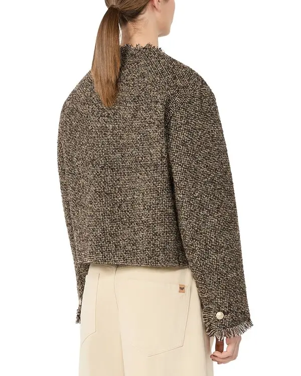 Max Mara Wkdvento Boucle Knit Cropped Jacket