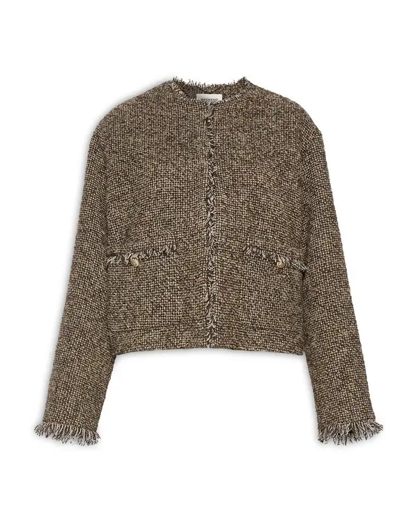 Max Mara Wkdvento Boucle Knit Cropped Jacket