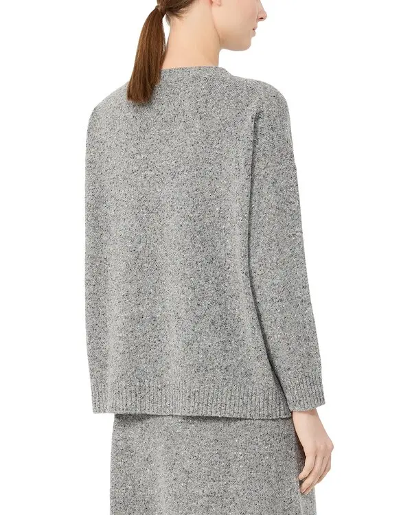 Max Mara Wool Blend Tweed Crewneck Sweater
