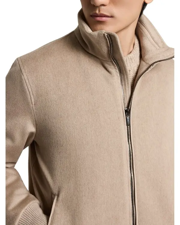 Peserico Wool & Cashmere Beaver Finish Stand Collar Jacket