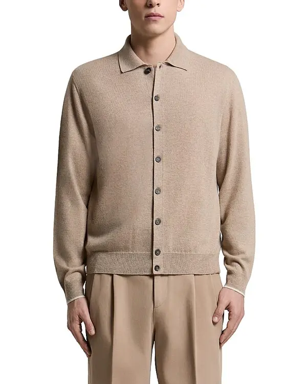 Peserico Knit Extra Fine Wool & Cashmere Button Sweater