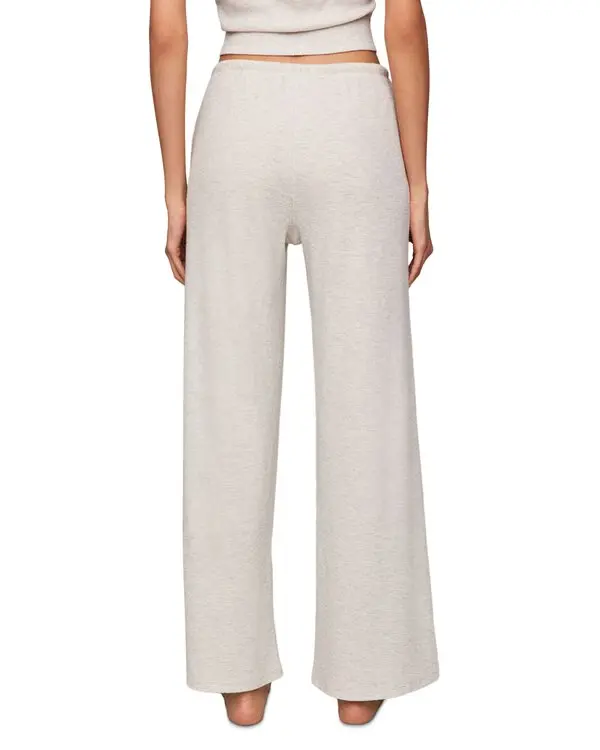 Z Supply Waffle Knit Wide Leg Pants - Feather Grey