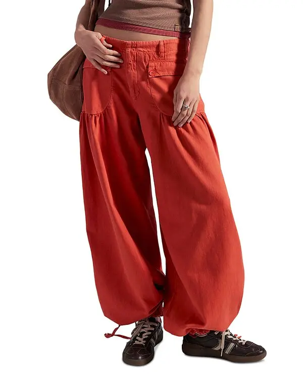 Free People Lotus Cotton Mid Rise Balloon Jeans