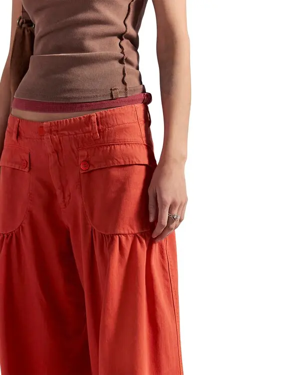 Free People Lotus Cotton Mid Rise Balloon Jeans