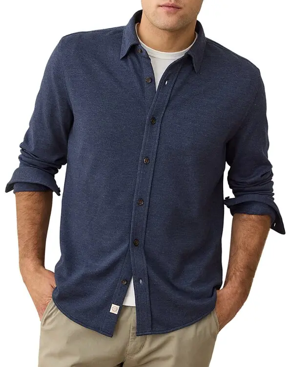 Marine Layer Pacifica Stretch Shirt - Navy