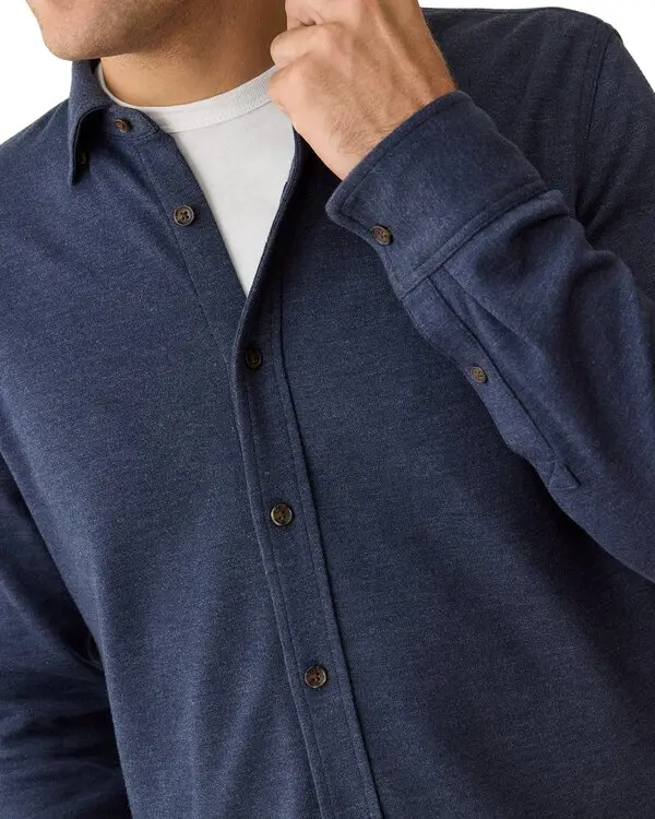 Marine Layer Pacifica Stretch Shirt - Navy
