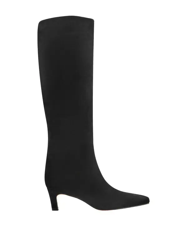 MARC FISHER LTD. Erynn Leather Knee High Boots - Black