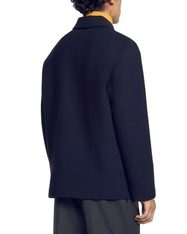 Sandro Blouson Wool Blend Worker Jacket