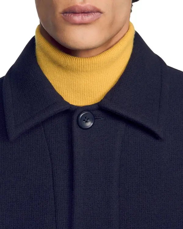 Sandro Blouson Wool Blend Worker Jacket