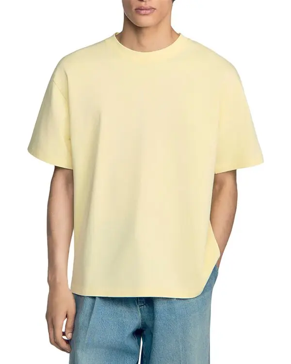 Sandro Oversized Cotton Crewneck T-shirt - Souffre