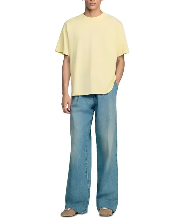 Sandro Oversized Cotton Crewneck T-shirt - Souffre