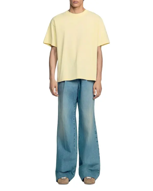 Sandro Oversized Cotton Crewneck T-shirt - Souffre