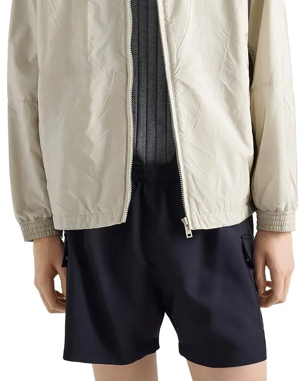 Prada Mohair Wool Drawstring Cargo Shorts - Blue
