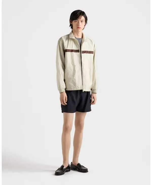 Prada Mohair Wool Drawstring Cargo Shorts