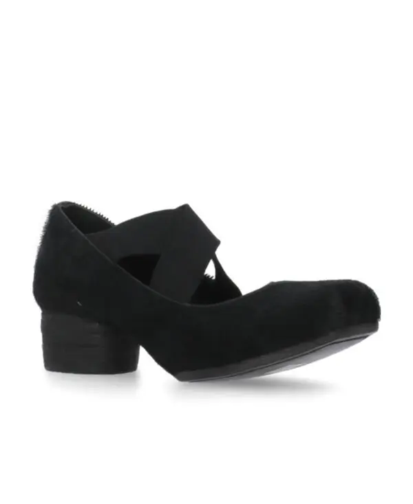UMA WANG Square-toe Leather Ballerina - Black