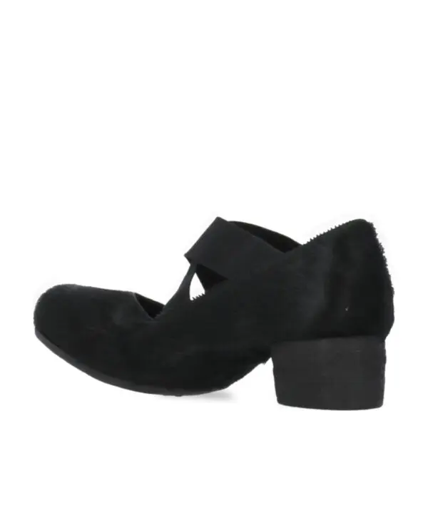 UMA WANG Square-toe Leather Ballerina - Black