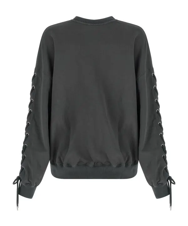 ROTATE BY BIRGER CHRISTENSEN Lace-up Crewneck Sweatshirt