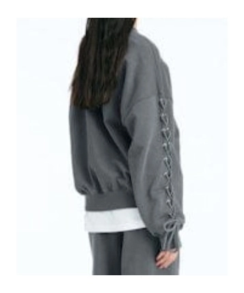 ROTATE BY BIRGER CHRISTENSEN Lace-up Crewneck Sweatshirt