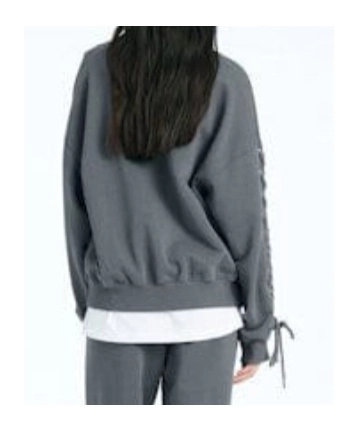ROTATE BY BIRGER CHRISTENSEN Lace-up Crewneck Sweatshirt