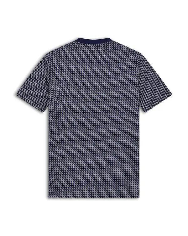 Emporio Armani Geometric Micro Motif Crewneck T-shirt
