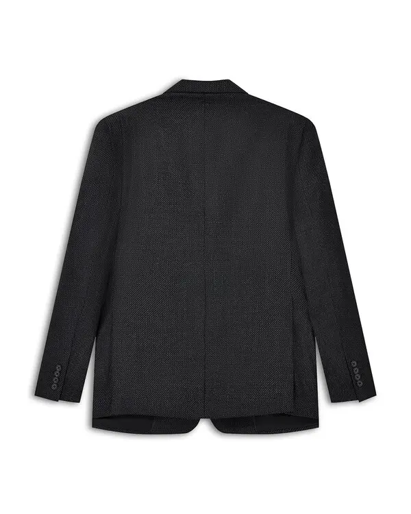 Emporio Armani Regular Fit Textured Wool Blend Blazer