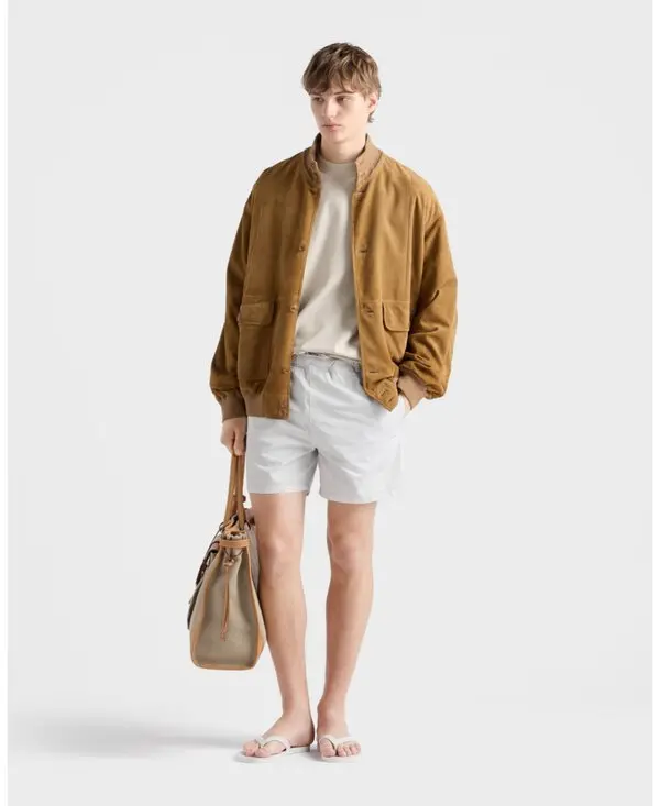 Prada Twill Swim Trunks - Neutral