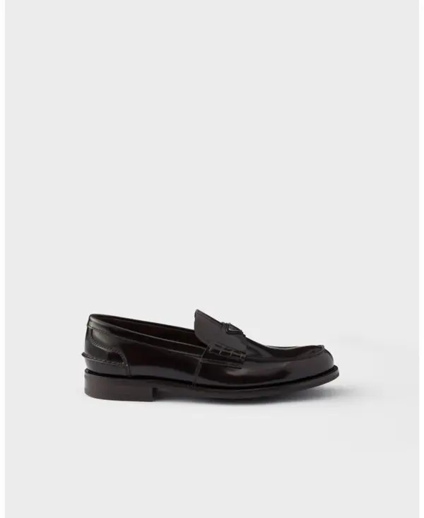 Prada Brushed Leather Loafers