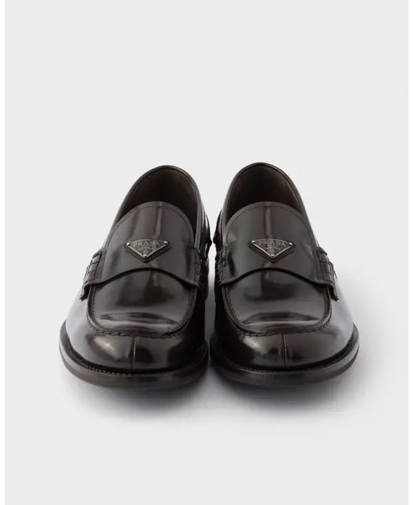 Prada Brushed Leather Loafers