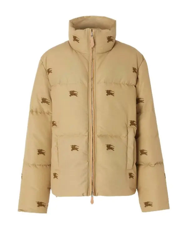 Burberry Embroidered Logo Down Puffer Jacket