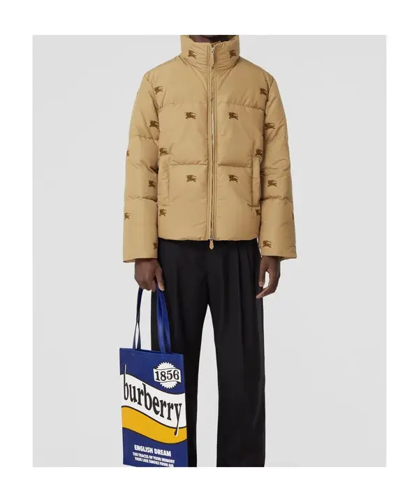 Burberry Embroidered Logo Down Puffer Jacket