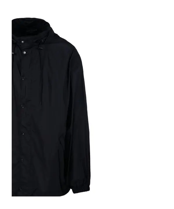 Balenciaga Logo Printed Hooded Short Windbreaker