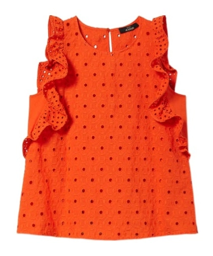 TWINSET Broderie Anglaise Ruffled Top