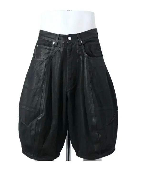 LU'U DAN Puffa Denim Shorts