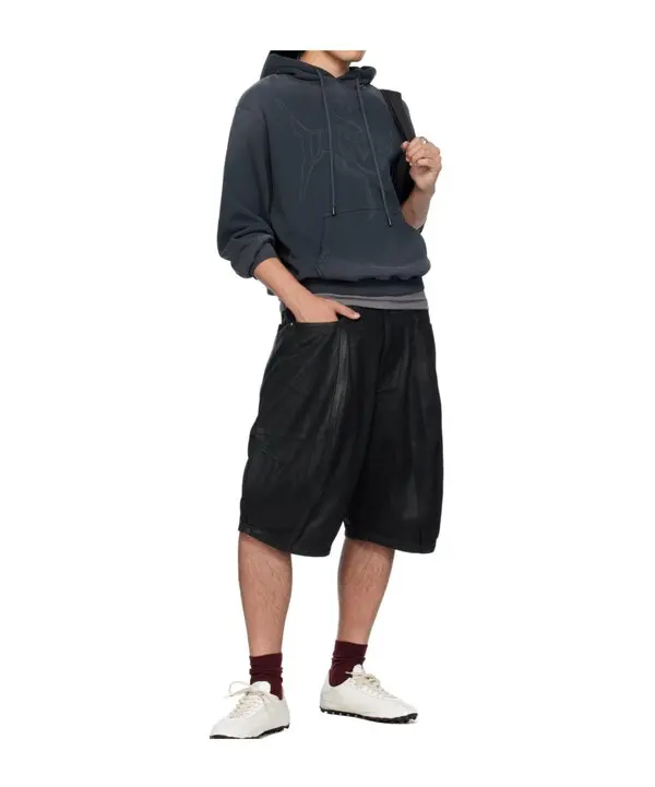 LU'U DAN Puffa Denim Shorts