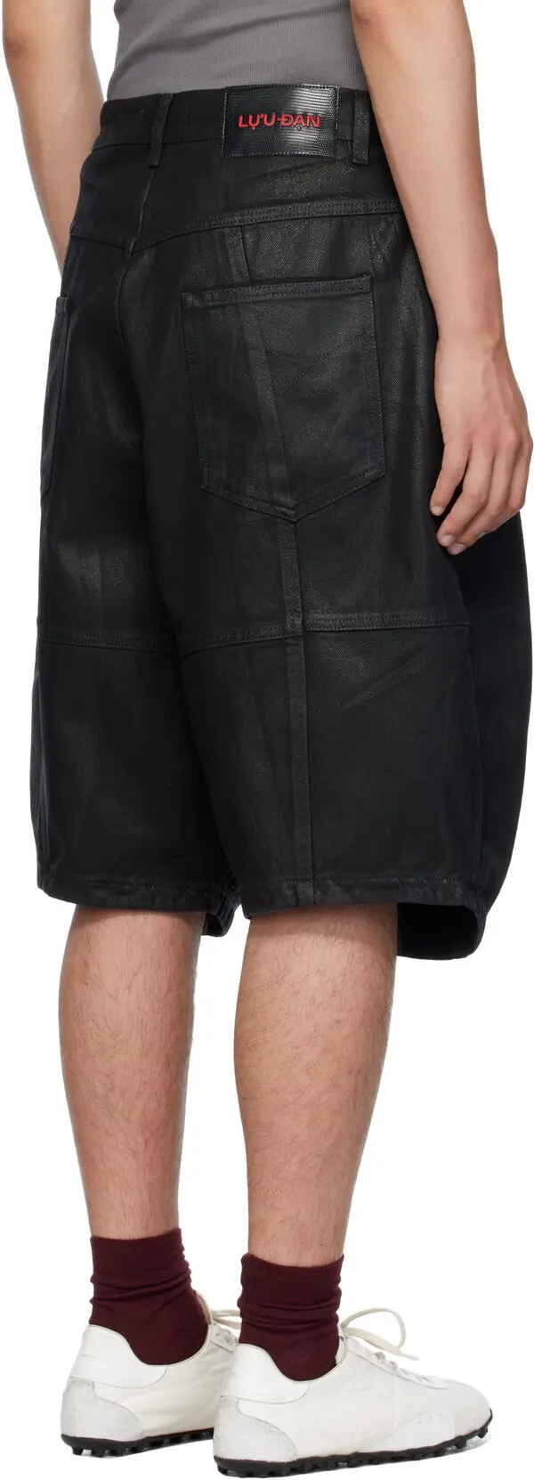 LU'U DAN Puffa Denim Shorts