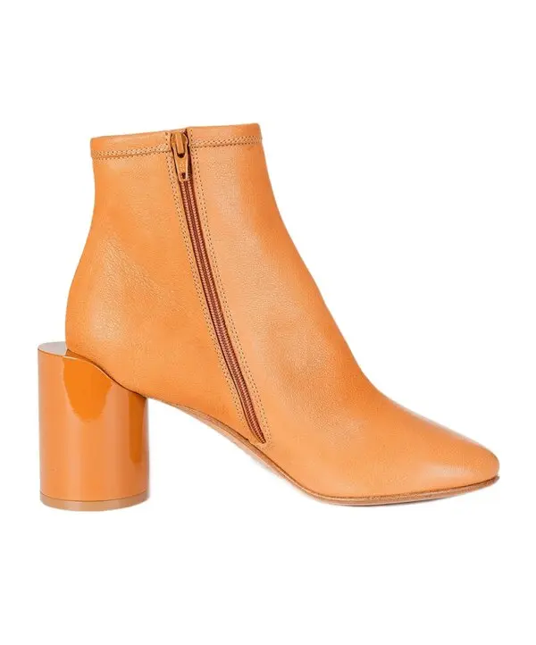 MAISON MARGIELA Offset Zip-detailed Ankle Boots - Tan